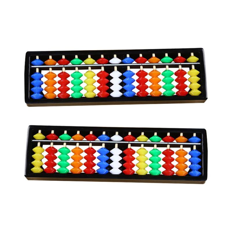 2pcs 13 Digits Rod Abacus Plastic Abacus Toy Calculating Tool Math ...