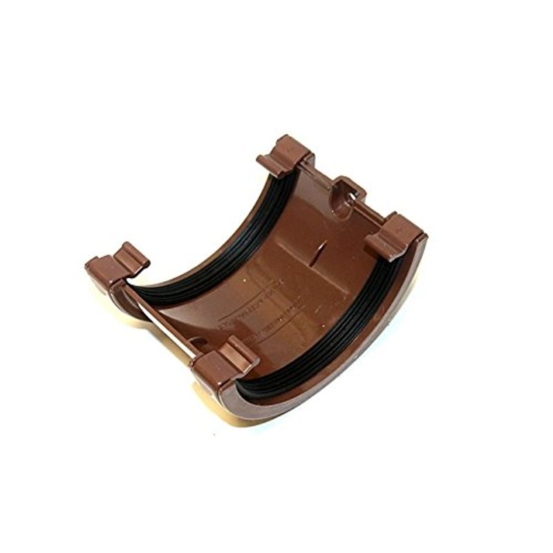 Marshall Tufflex Half Round Gutter 112mm Union Joint RWU1 (Brown ...