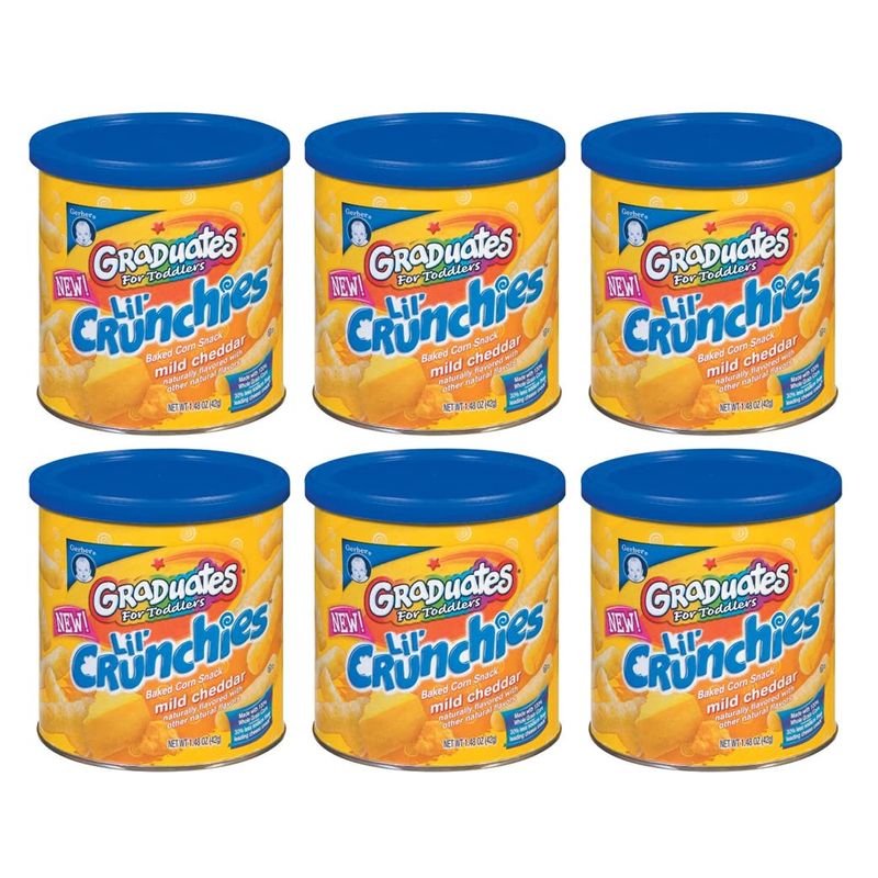 Gerber Snacks for Baby Lil’ Crunchies, Mild Cheddar, Non-GMO Baked ...