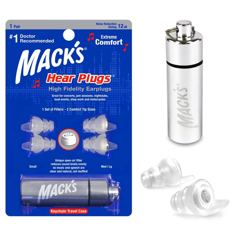 Mack's High Fidelity Ear Plugs for Concerts, Musicians, Motorcycles ...