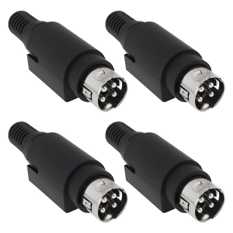 OTOTEC 4PCS 4-Pin Mini Power Din Solder Plug 7.5A 24V 4-Pin Mini DIN ...