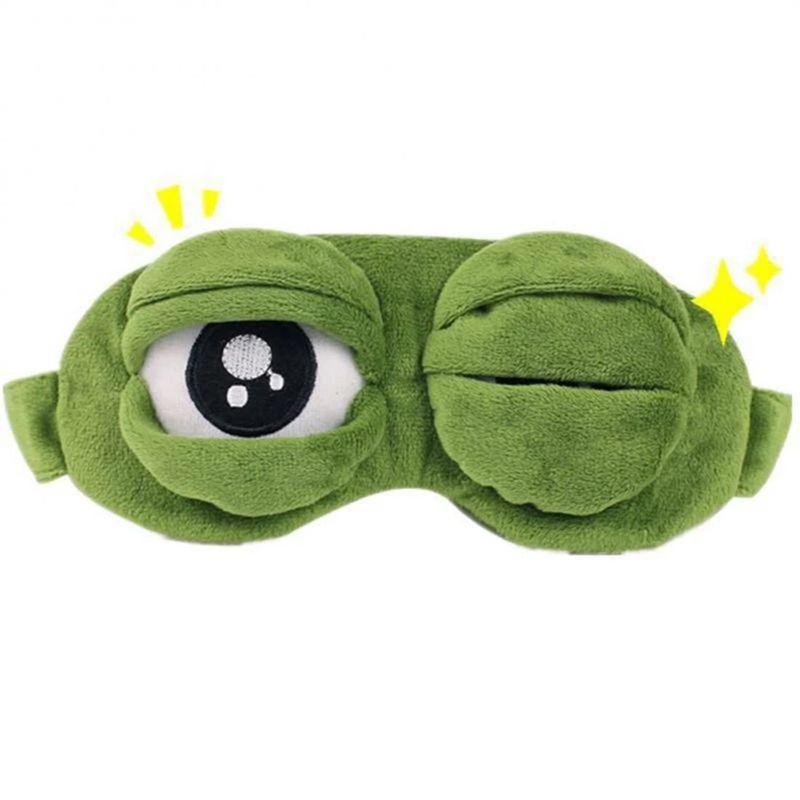 Frog Eye Mask, Cartoon Fluff Frog Eye Mask for Sleeping, Funny Novelty ...