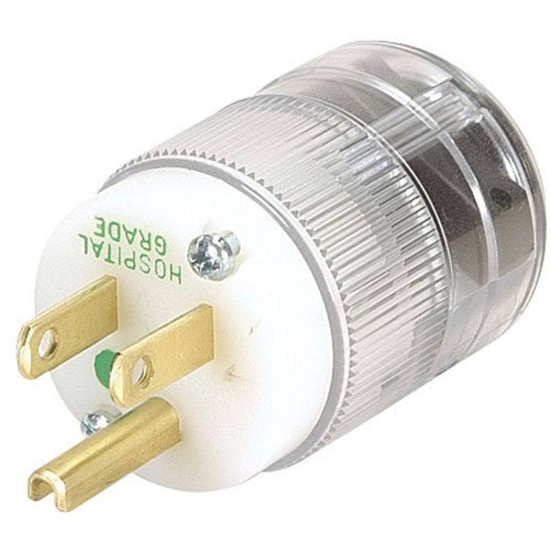 Marinco Power Products 8215T 15A 125V 2P 3W (5-15P) Hospital Grade Plug ...