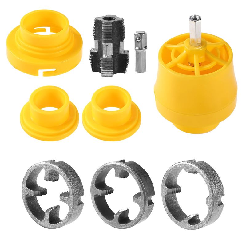 9pcs PVC Thread Maker Tool Set for Electric Drill, Electric Drill Pipe ...