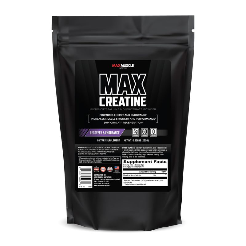 Max Muscle Ultra Pure Creatine Monohydrate Powder 5000 mg (5 Grams ...