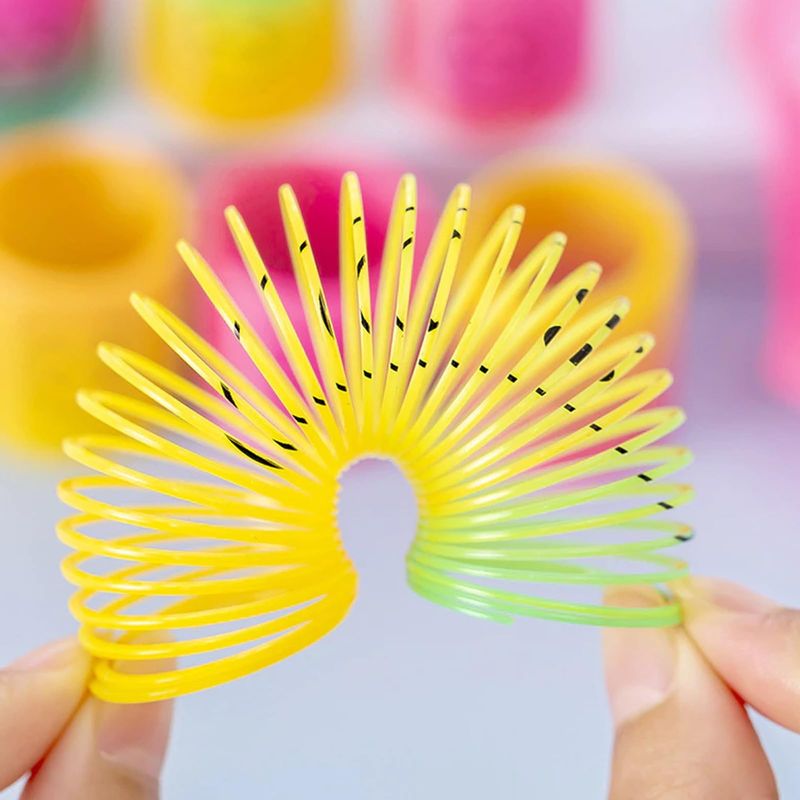 MIXEL 12x Mini Rainbow Springs Toys, Rainbow Colour, Compact Design ...