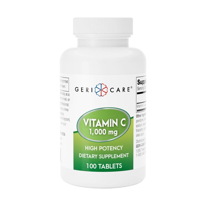 GeriCare Vitamin C 1000 mg – High Potency 100 Tablets – Supports Immune ...