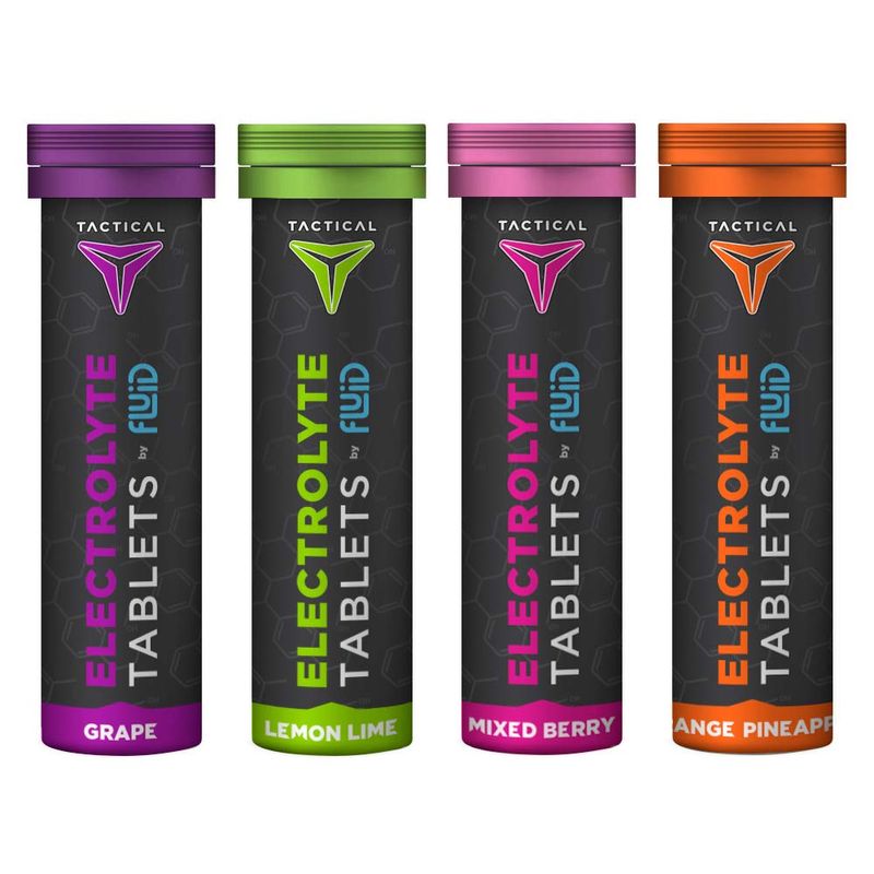 Fluid Tactical- Effervescent Hydration Tablets, Electrolyte Replacement ...