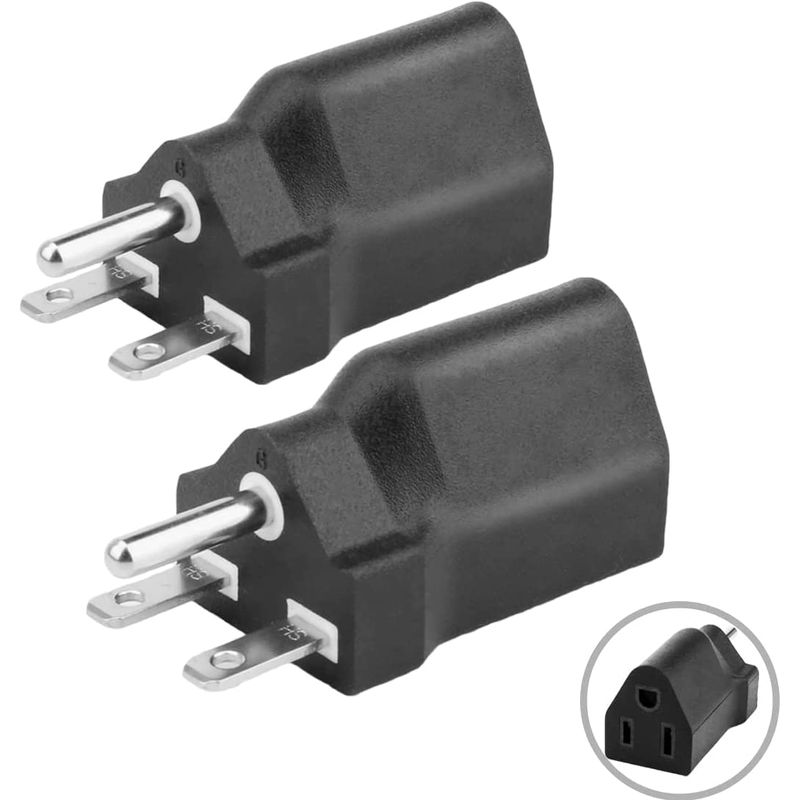 Generic 100V Convert Plug, 15A Japanese 200V Plug Convert 100V Power Plug 100V Outlet Adapter ...