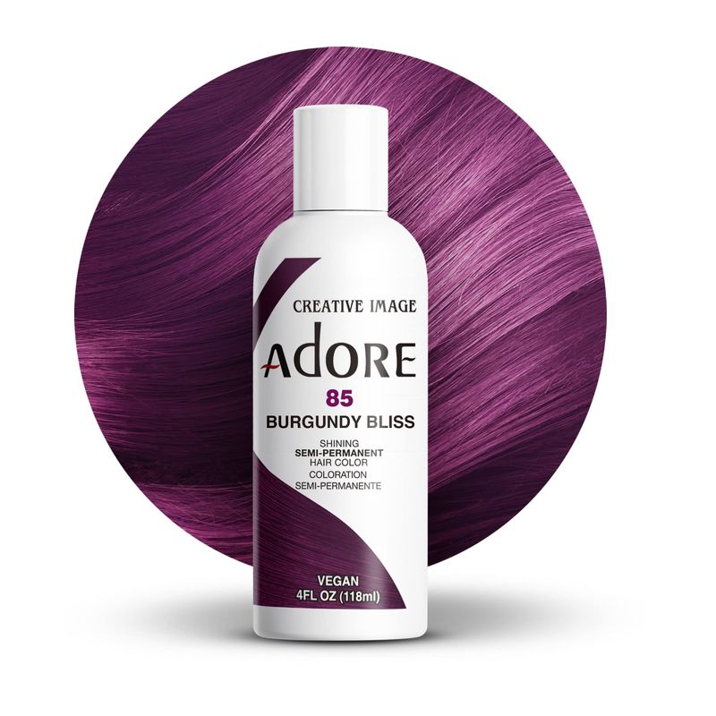 Adore Semi Permanent Hair Color - Vegan and Cruelty-Free Hair Dye - 4 ...