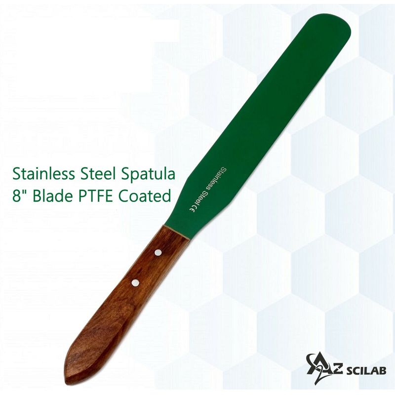 Lab Spatula PTFE Coated Non-stick Blades 8'', Ergonomic Handle ...