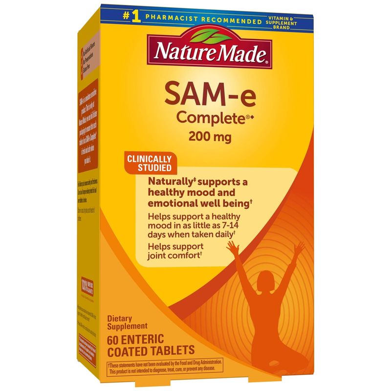 SAM-e Complete 200 mg Tablets, 60 Count for Supporting a Healthy Mood ...