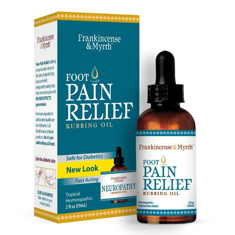 FRANKINCENSE & MYRRH Nerve and Foot Pain Relief Rubbing Oil, Maximum ...