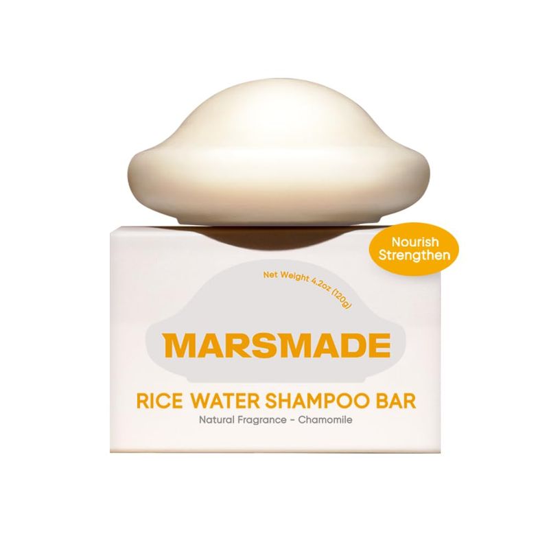 MARS MADE Rice Water Shampoo Bar 2.0 - Hydrating & Moisturizing Natural ...