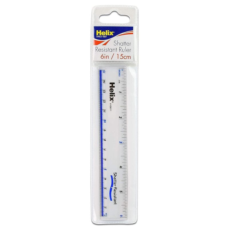 Helix 6 inch 15cm Clear Ruler - Online Marketplace - EveryMarket