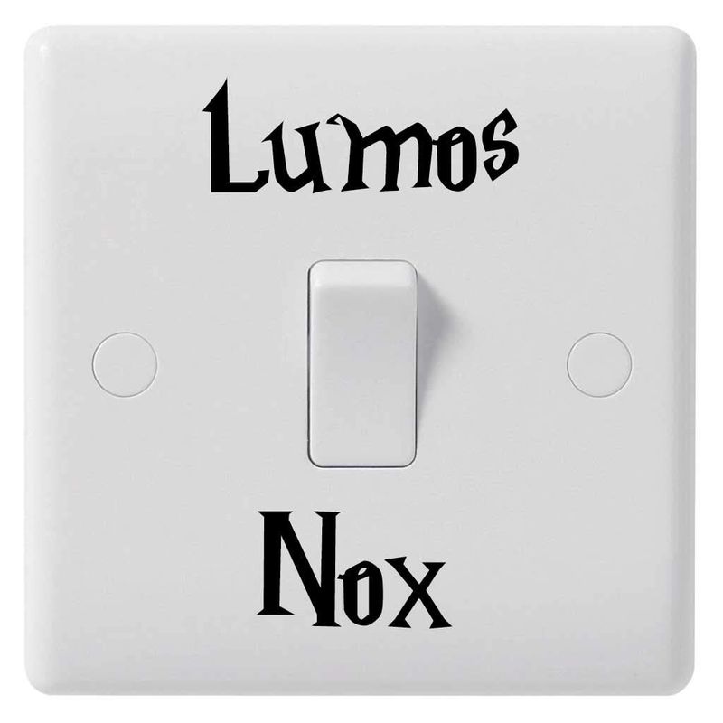 Harry Potter Inspired 'Lumos Nox' Light Switch Vinyl Sticker by ...