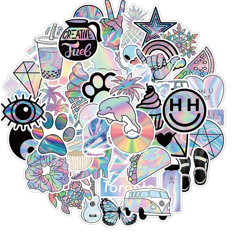 RGBEE Aesthetic Sticker Set 50 Pieces, Waterproof Vintage Vsco Girl ...