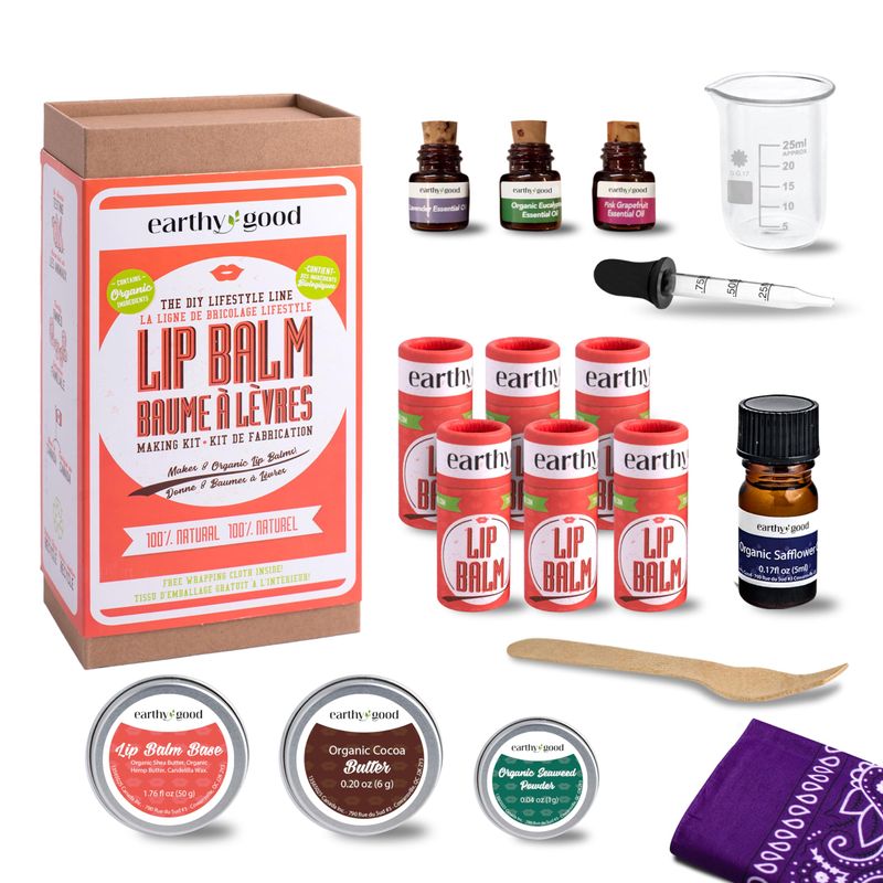 Earthy Good Organic DIY Lip Balm Making Craft Kit By Kiss Naturals ...