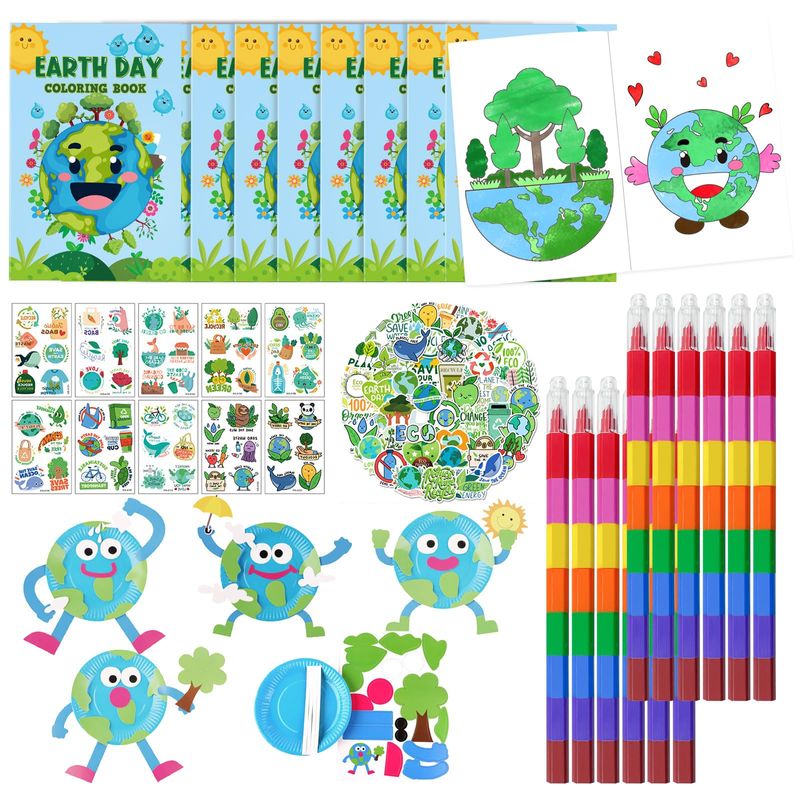 Cinrobiye 72 Pcs Earth Day Party Favors Gifts，Save the Planet Coloring ...