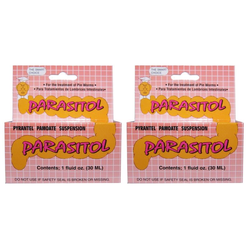 Parasitol Oral Liquid for Treatment of Pinworms, 1 FL OZ (2 BOXES) Exp ...