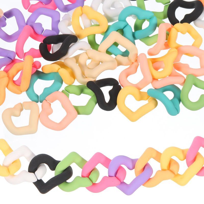sourcing map 50Pcs Acrylic Chain Linking Rings, Link Connectors Open ...