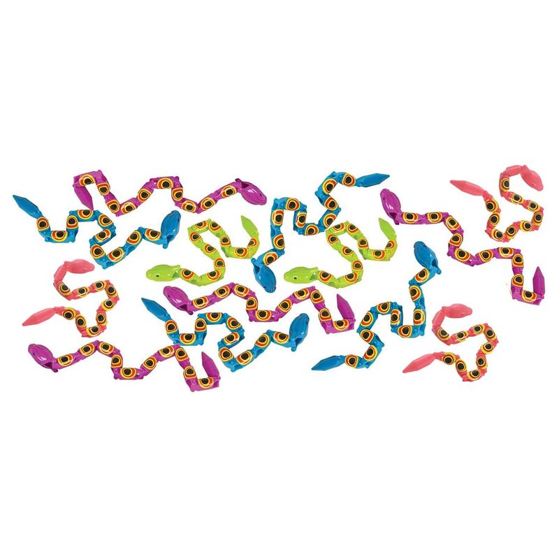 Curious Minds Busy Bags Bulk 24 Magic Jointed Moving Wiggle Snakes ...