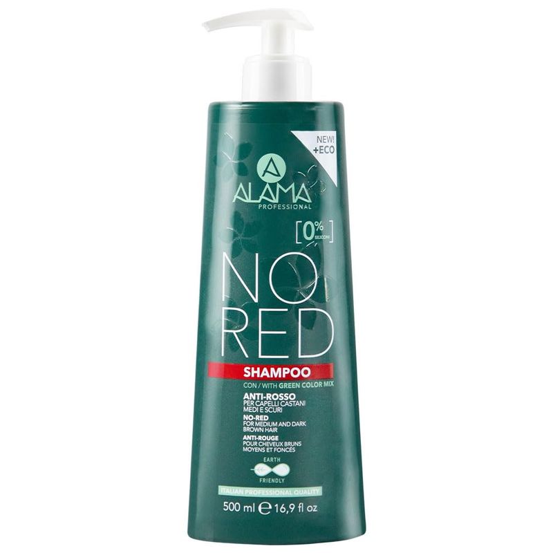 Alama No Red Shampoo Antirosso Per Capelli Castani Medi e Scuri 500ml ...