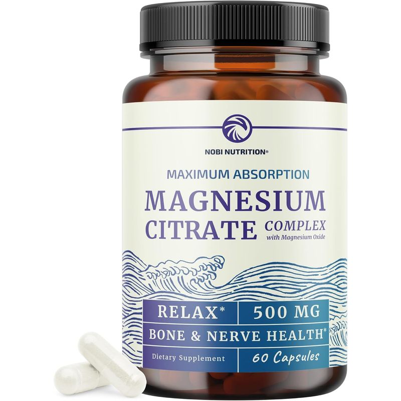 Magnesium Citrate Complex 500 MG for Calm, Relaxation, Constipation ...