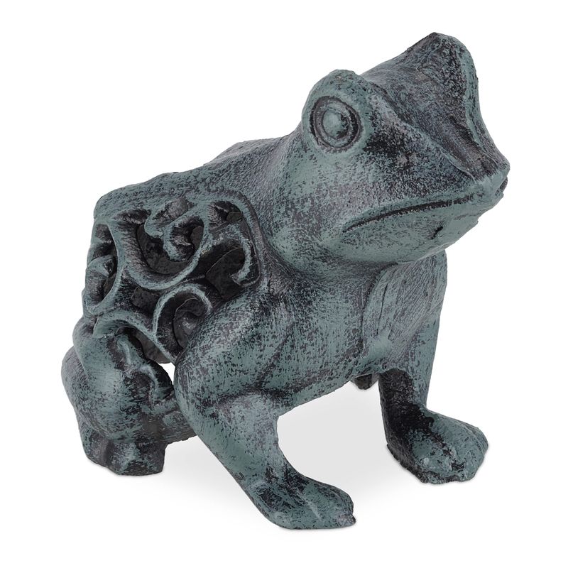 Relaxdays Frog Figure, Garden Decoration, Dimensions: H x W x D: 10 x 8 ...