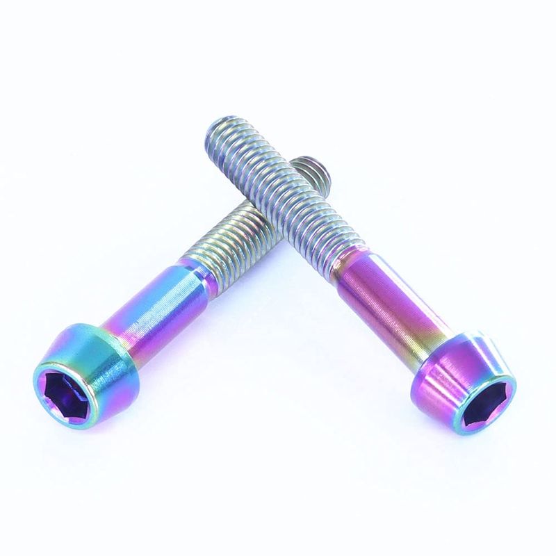 M6 x 40 P1.00 Titanium Bolts, Set of 2, 6mm, 40mm, Pitch, 1.00, Taper Bolts, Cap Bolts ...