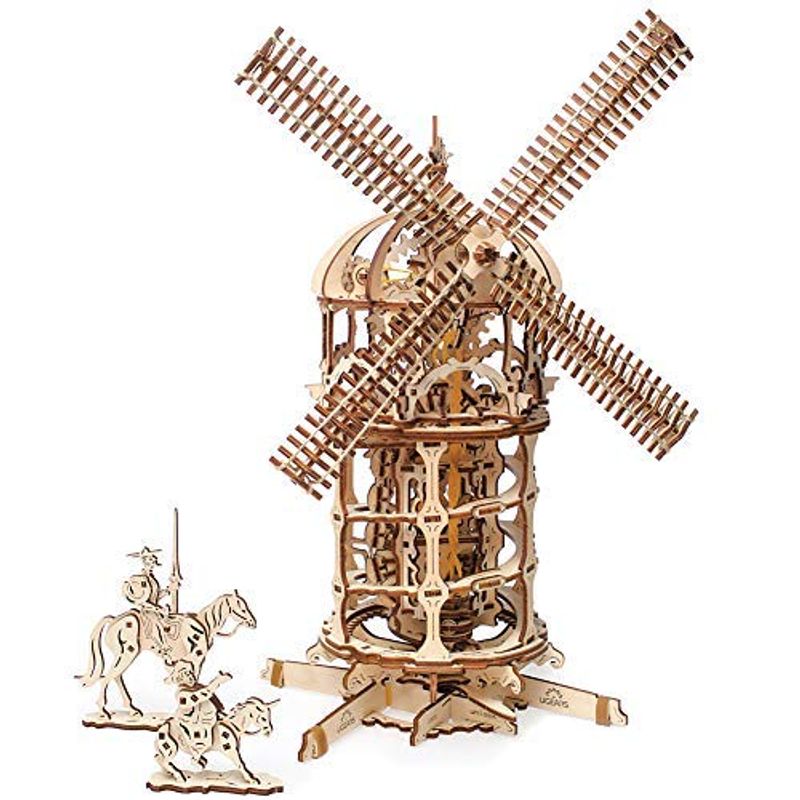 UGEARS Tower Windmill 3D Wooden Model DIY Self-Assembling Brainteaser ...