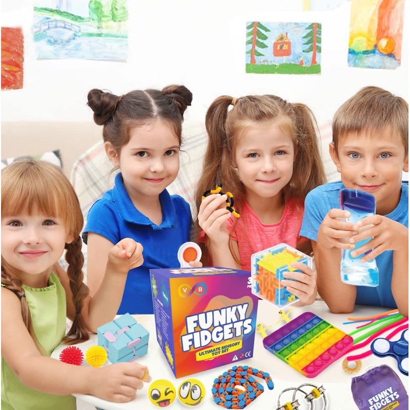 V B 2022 Upgraded 30 pcs Fidget Toys Pack - Sensory for Autism ADHD ...