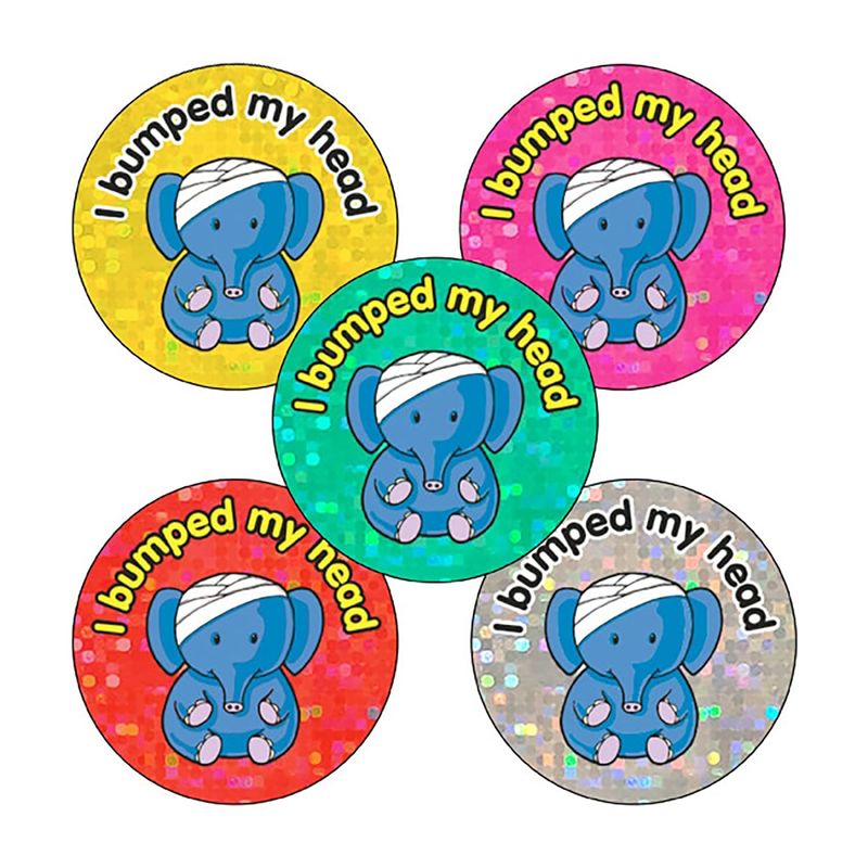 150 Holographic Sparkly I Bumped My Head First Aid Elephant Childrens ...