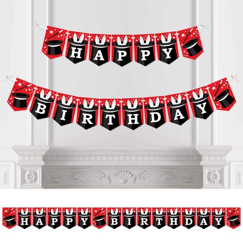Big Dot of Happiness Ta-Da, Magic Show - Magical Birthday Party Bunting ...