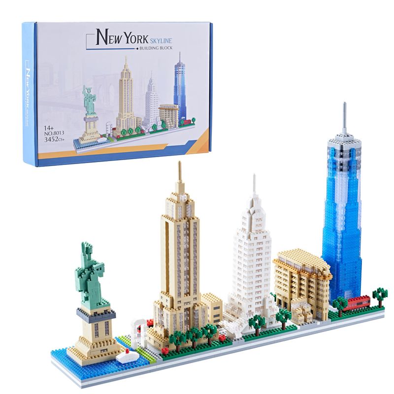 LUKHANG New York Skyline Building Set - 3452pcs | Challenging & Detailed Architecture for Adults ...