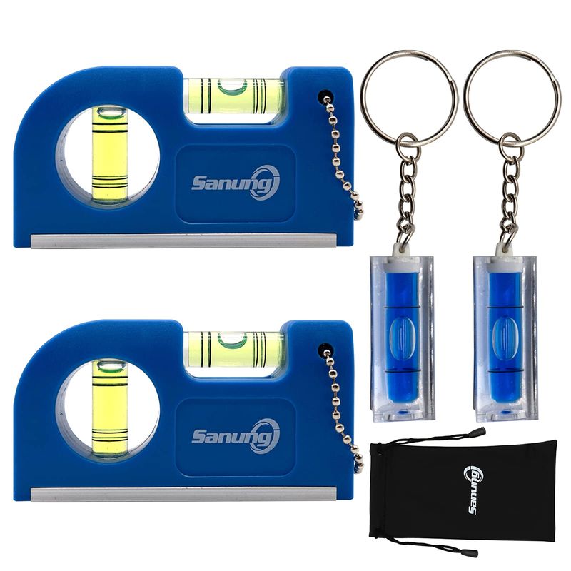 Sanung 4PCS Portable Mini Spirit Levels with Magnetic Base Small Pocket ...