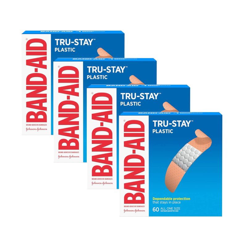 BAND-AID Plastic Strips All One Size 60 Each (Pack of 4) - Online ...