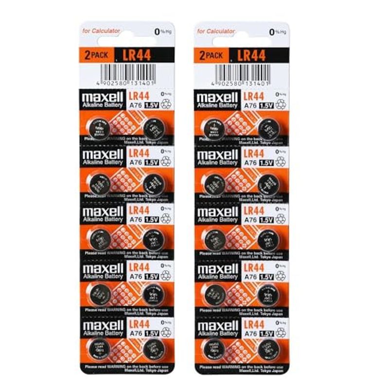 2 X 10 pack MAXELL AG13 LR44 357 button cell battery Hologram (20 ...