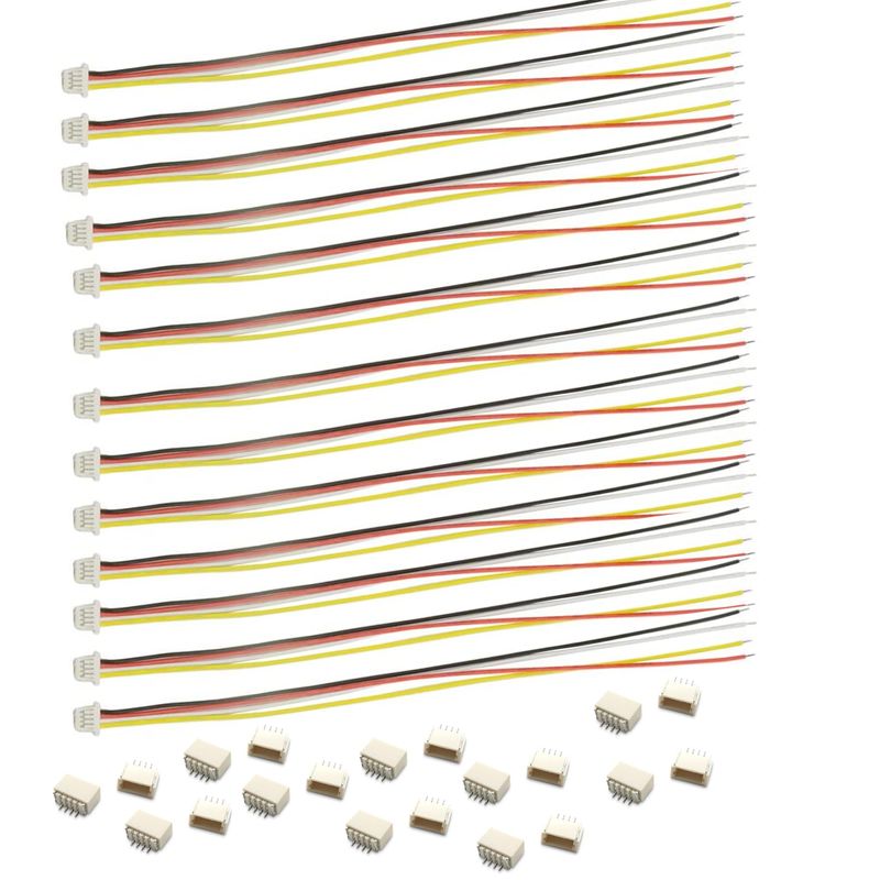 20 Pairs Mini Micro JST SH 1.0mm 4Pin Cable Connector, JST 1.0mm Pitch ...