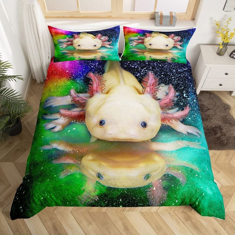Homewish Cute Axolotl Duvet Cover Double Size For Girls Child Boys,3D ...