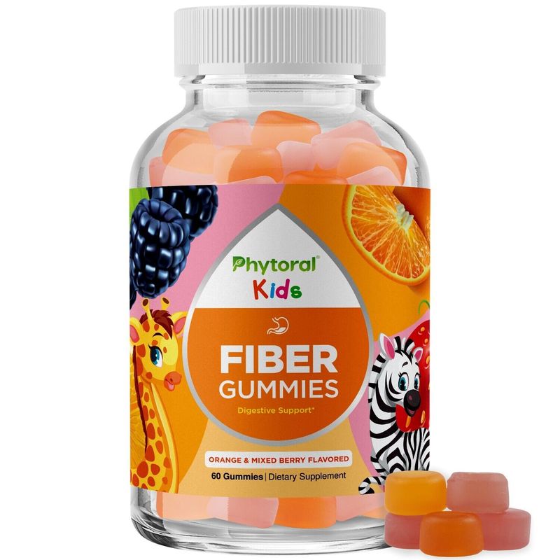 Natural Prebiotic Fiber Gummies for Kids - Chicory Root Fiber Vitamins ...