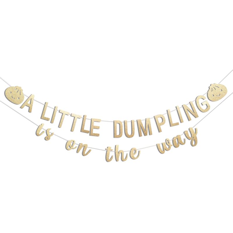 CIEQR A Little Dumpling is On The Way Baby Shower Banner - Baby Shower ...