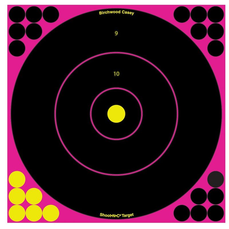 Shoot-N-C Colored Bullseye Targets - 5 Count Pink/Black - Online ...
