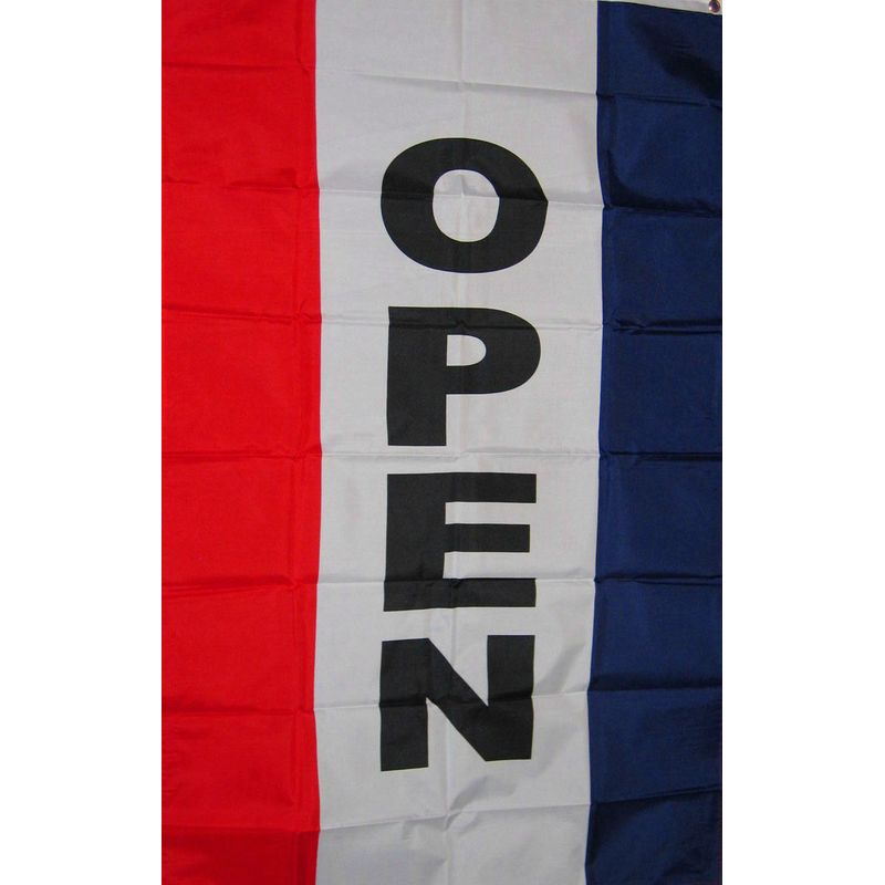 NEW 3X5 ft VERTICAL OPEN SIGN BANNER 90x150cm with superpoly satin ...