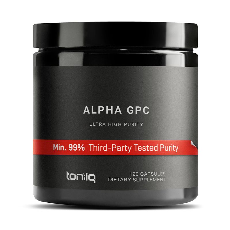 Toniiq Ultra High Purity Alpha GPC Capsules - 600mg Concentrated Formula - 99%+ Highly Purified ...