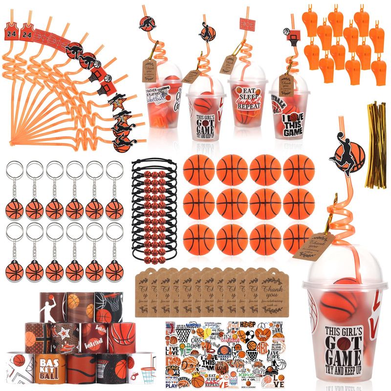 LiYiQ 158 Pcs Basketball Party Favors Basketball Party Supplies with ...
