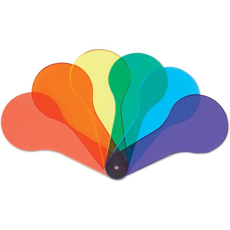 6Pcs Colorful Paddles, Transparent Color Paddles, Color Learning ...