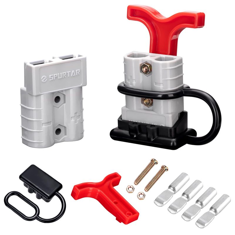 Spurtar 50A Connector Quick Connect Plug (Pack of 2), 12V Quick Connect ...