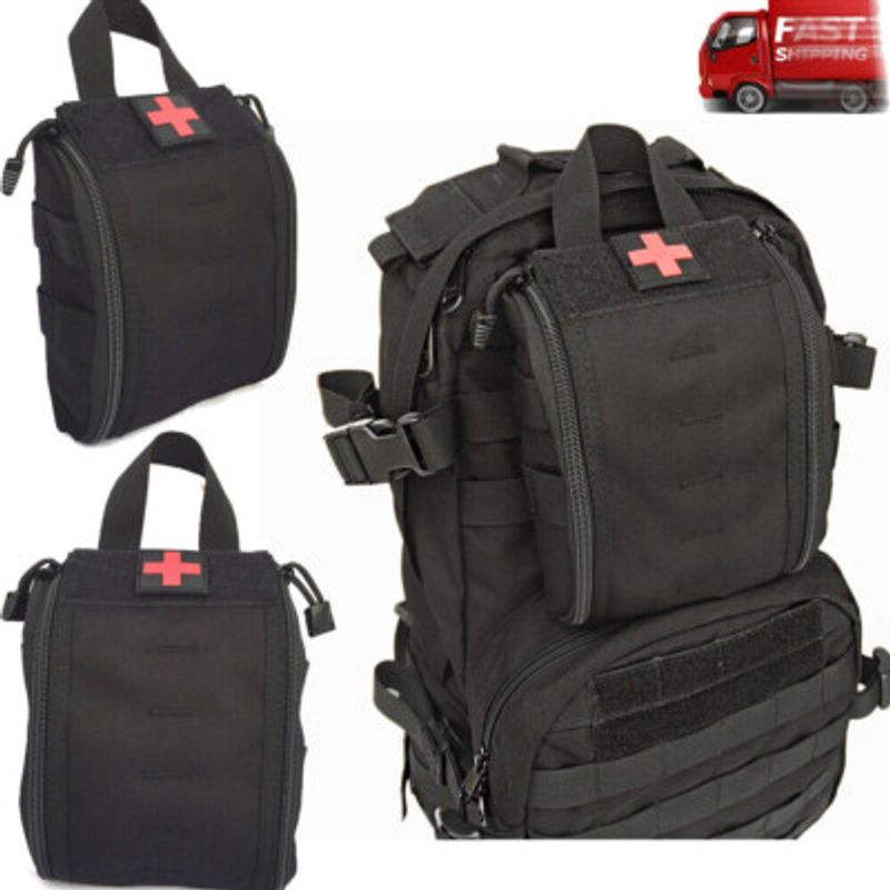 Tactical First Aid Kit Medical Bag Outdoor EMT Emergency Survival Molle ...