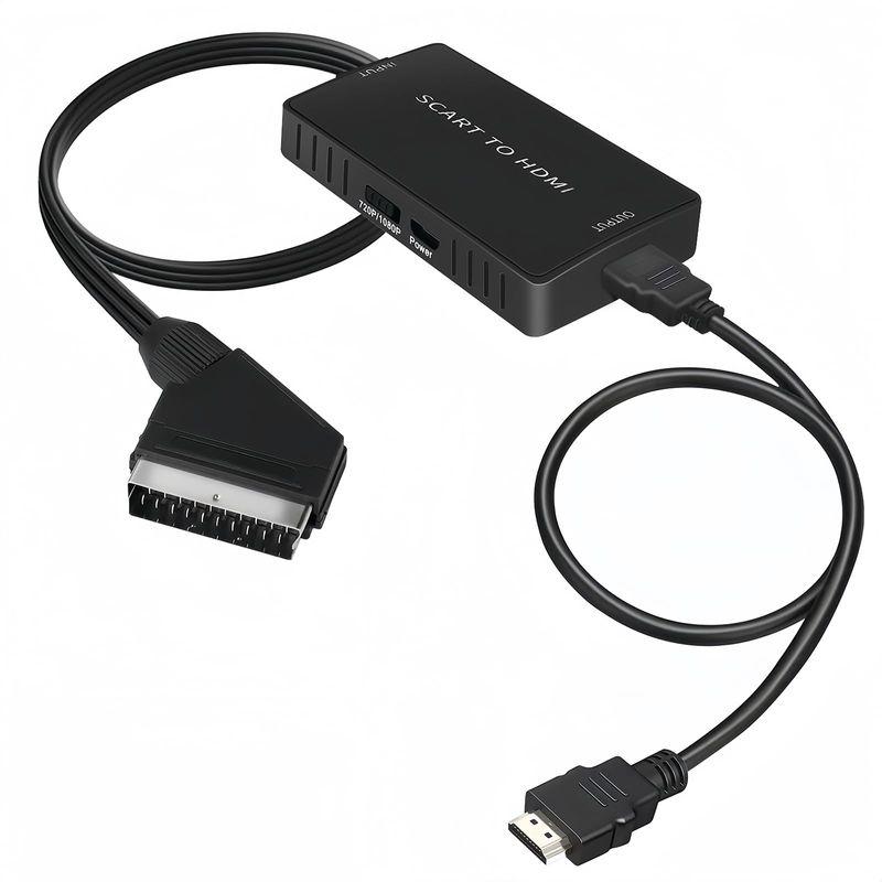 Scart to HDMI Converter, Scart to HDMI Cable with 720P/1080P Switch ...